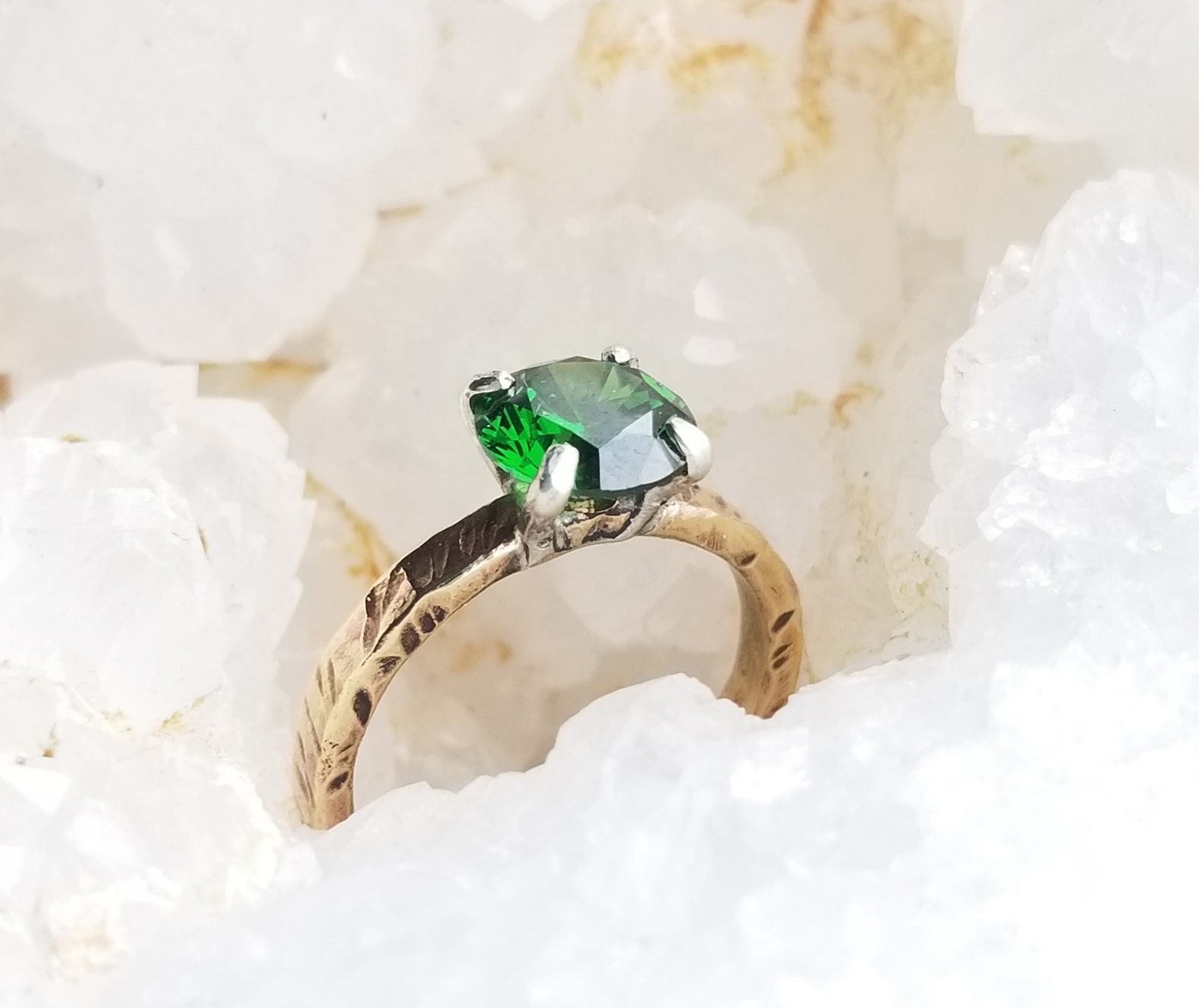 Big Green Ring Big Green Stone Ring Big Green CZ Ring Green - Etsy