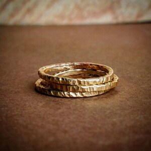 Stacking Bands Brass Stacking Rings SET OF 3 Simple Ring Set Simple ...