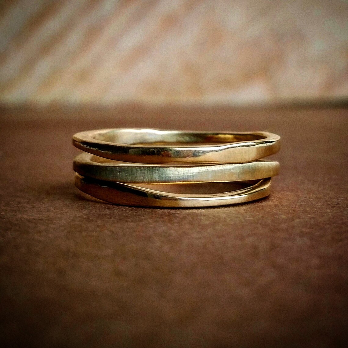 Stacking Bands Brass Stacking Rings SET OF 3 Simple Ring Set | Etsy