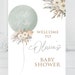 Hello Baby Welcome Sign, Baby Shower Welcome Sign, Personalised Green ...