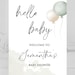 Hello Baby Green Welcome Sign Baby Shower Welcome Sign Welcome to Baby ...
