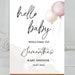 Hello Baby Pink Welcome Sign Baby Shower Welcome Sign Welcome to Baby ...