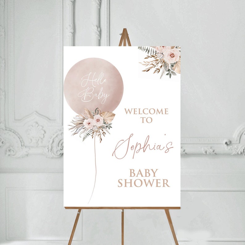 Hello Baby Welcome Sign Baby Shower Welcome Sign - Etsy