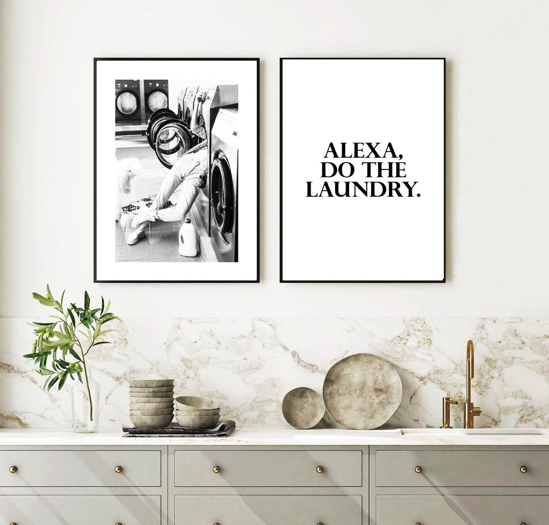 Laundry Poster Set Pair, Kitchen Print, Utility Wall Prints, Kitchen ...