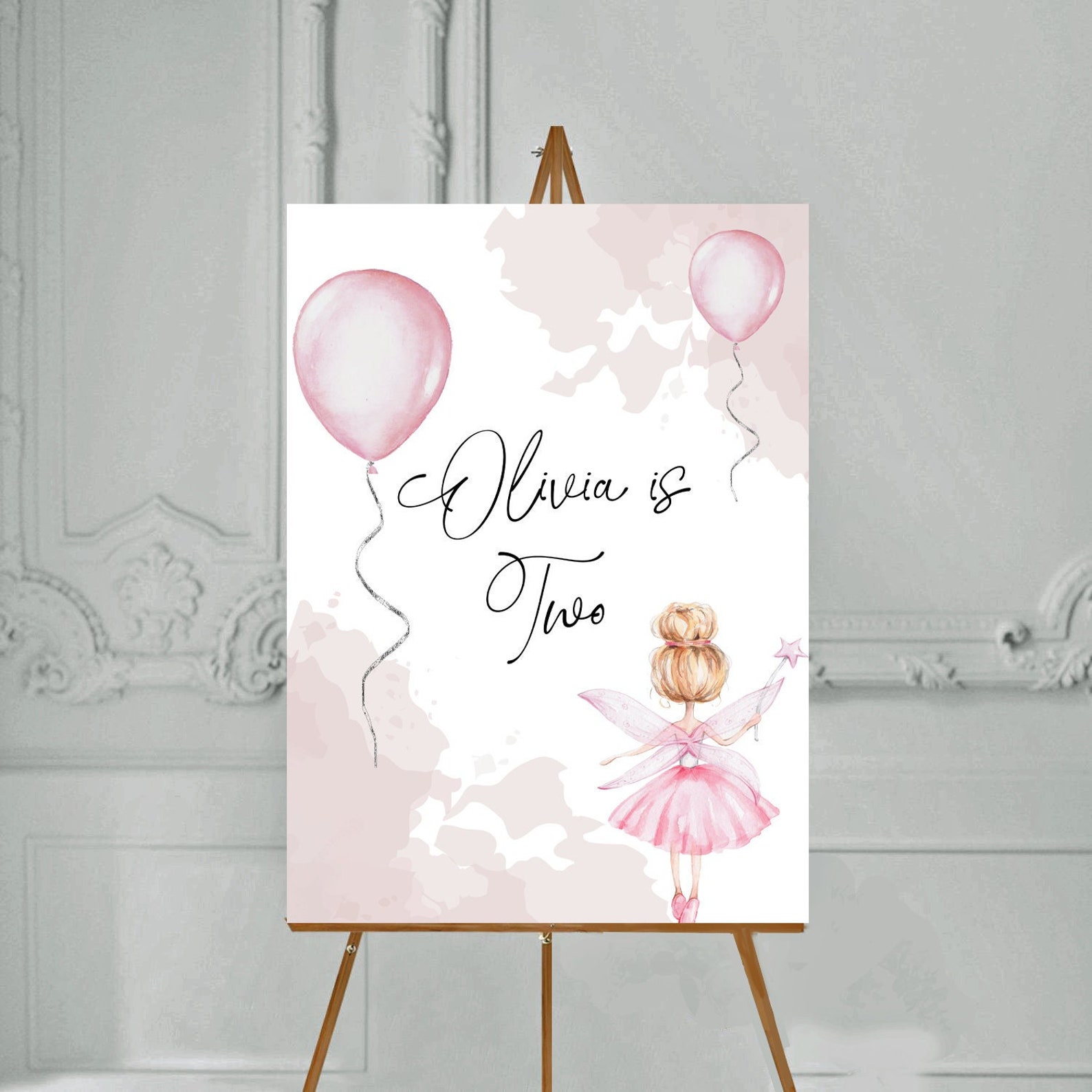 Girls Fairy Birthday Party Sign Birthday Party Welcome Sign - Etsy UK