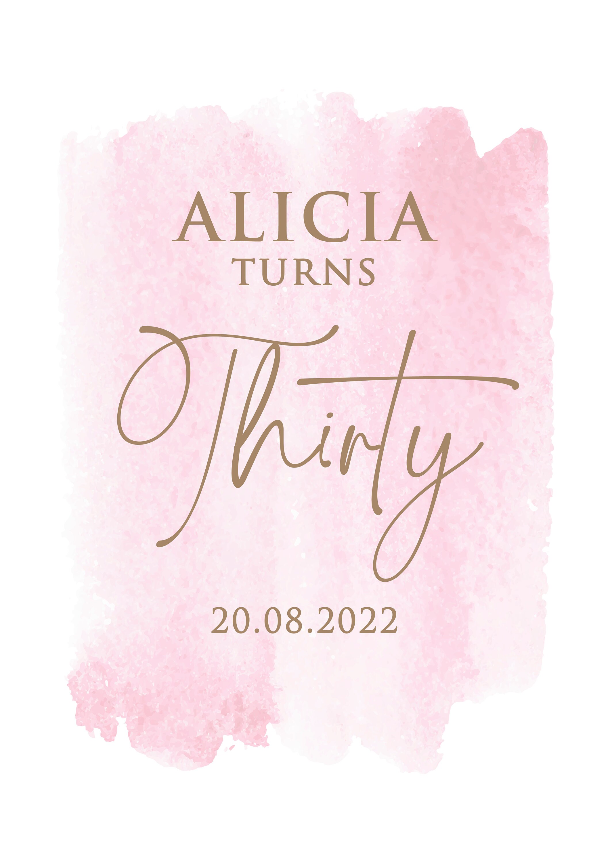 Pink Gold Birthday Party Sign Birthday Party Welcome Sign - Etsy UK