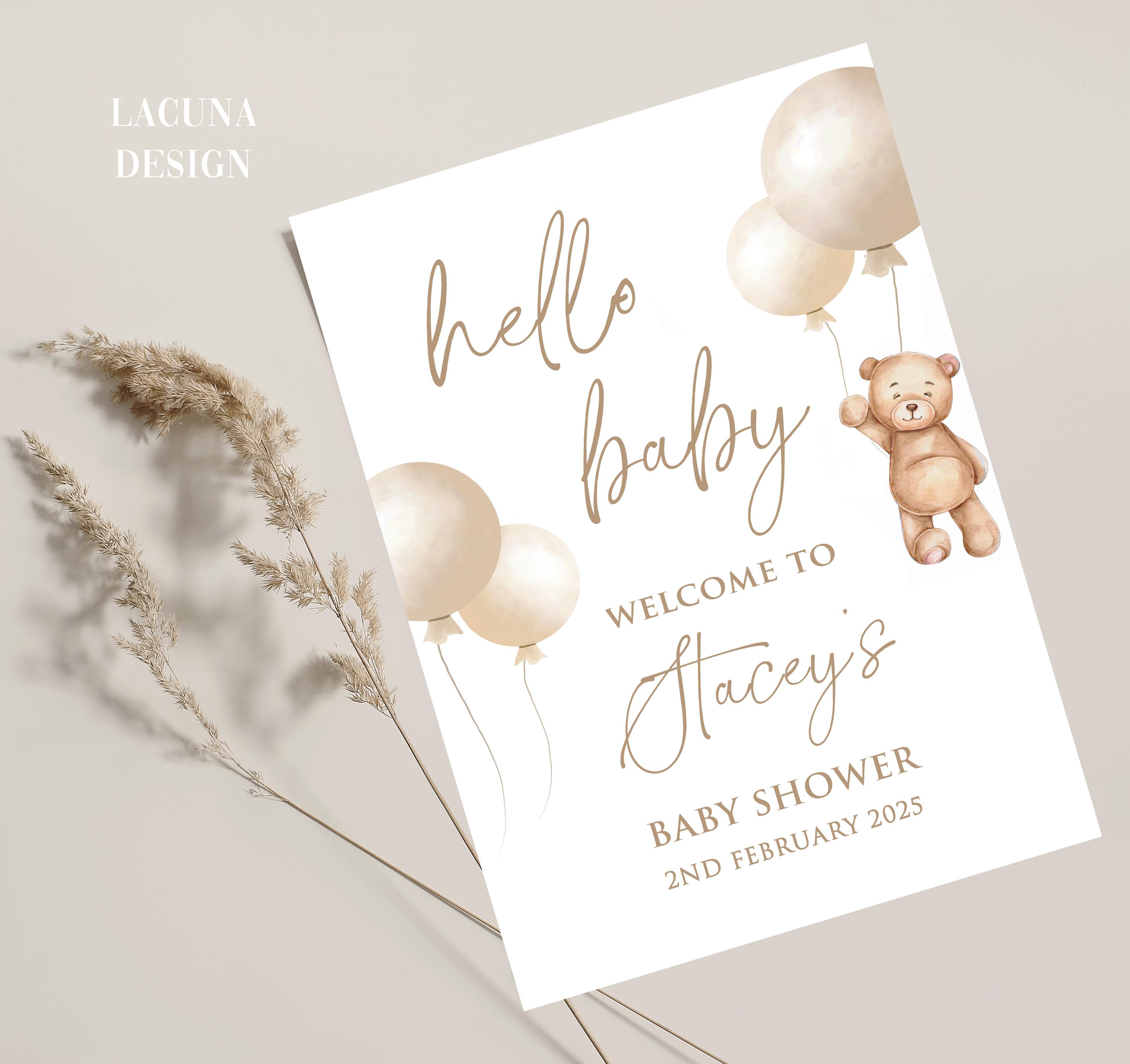Baby Shower Party Welcome Sign Welcome to Baby Sign Print Poster Large ...