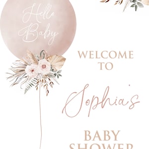 Hello Baby Welcome Sign Baby Shower Welcome Sign - Etsy