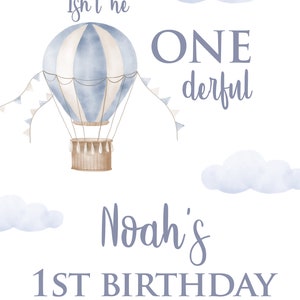 Blue Boys Birthday Party Sign, Birthday Party Welcome Sign ...