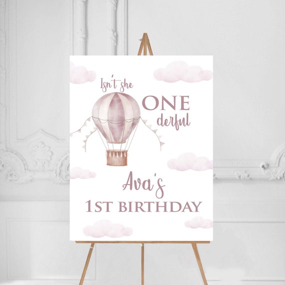 Girls Pink Birthday Party Sign Birthday Party Welcome Sign - Etsy