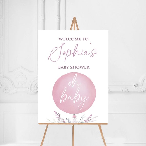 Welcome Sign Baby Shower Welcome Sign Personalised Baby Shower - Etsy