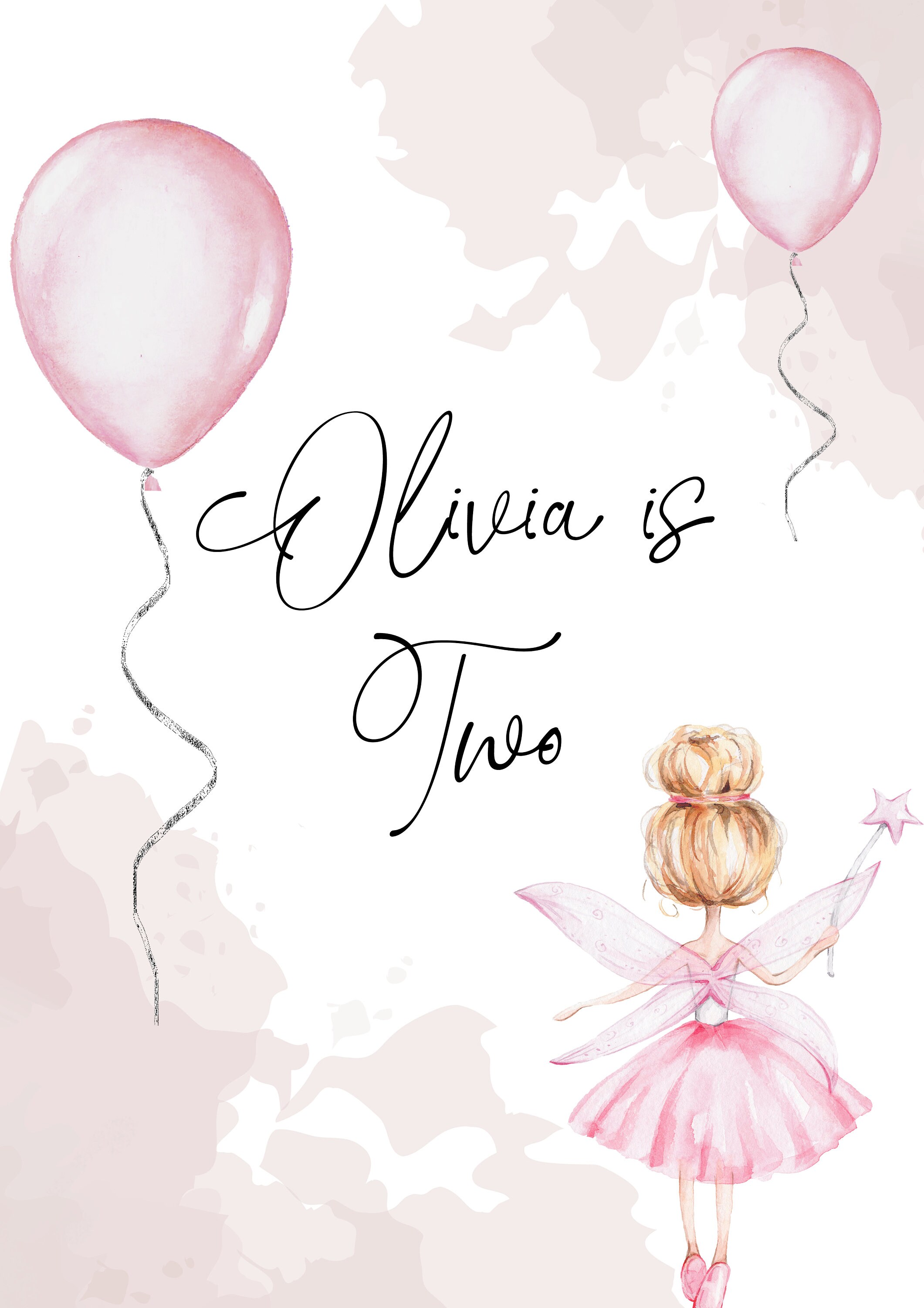 Girls Fairy Birthday Party Sign Birthday Party Welcome Sign - Etsy UK