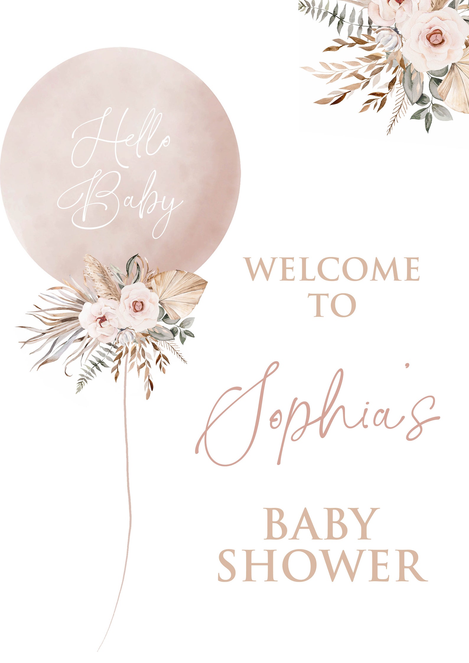 Hello Baby Welcome Sign Baby Shower Welcome Sign - Etsy