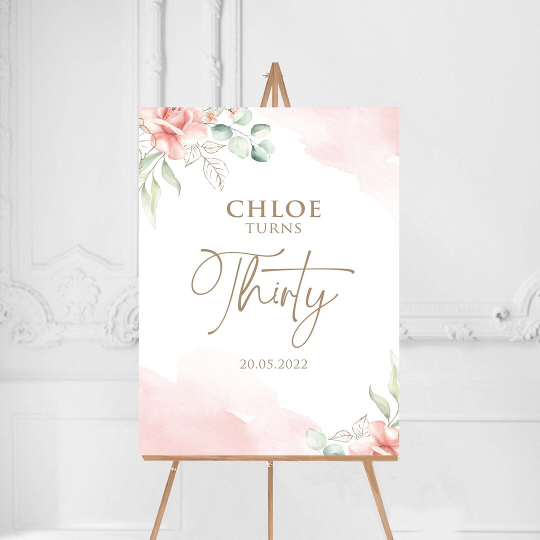 Birthday Party Celebration Welcome Sign Print Personalised - Etsy