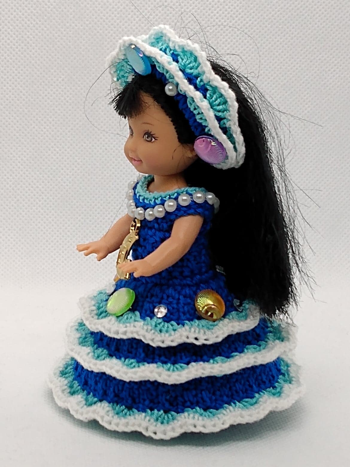 Handmade Thread Crochet Kelly Doll Barbie Family Dress for - Etsy