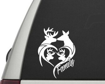 Deer Family Car Window Decal Country Decal - Etsy