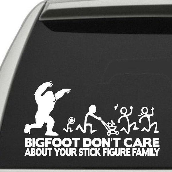 Bigfoot Stick Figure Decal - Etsy