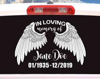 Truck Window Memorial Decals - Etsy