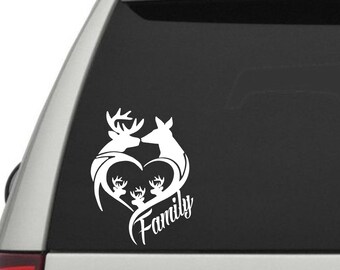 Deer Family Car Window Decal Country Decal With Names & My - Etsy