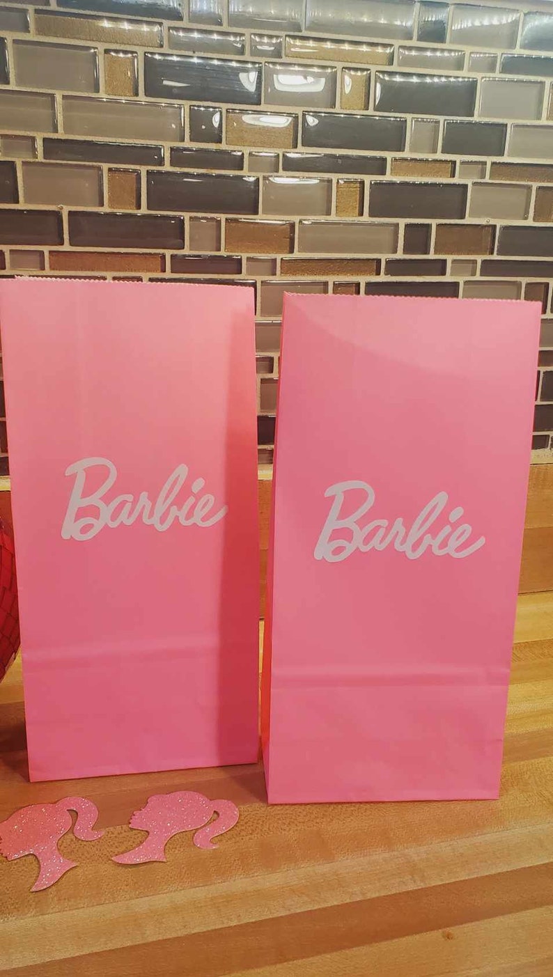 Barbie Gift Bags Party Theme Birthday Favor Paper - Etsy