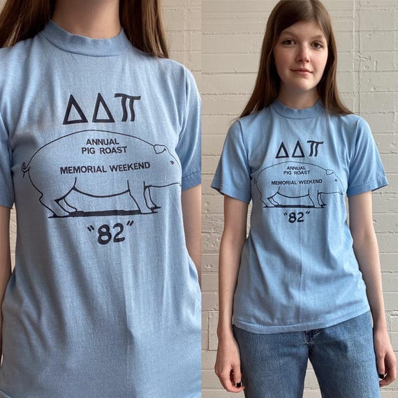 1980s 80s Fraternity Greek Life Annual Pig Roast 1982… - Gem