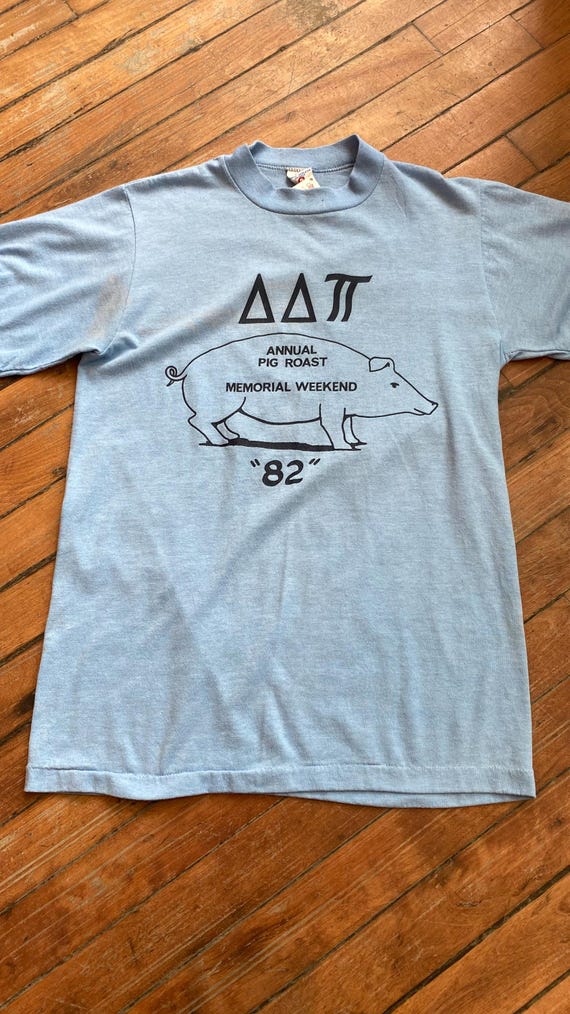 1980s 80s Fraternity Greek Life Annual Pig Roast 1982… - Gem
