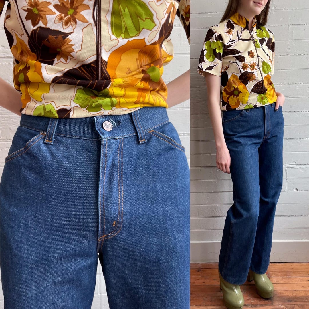 1980s 80s Dark Wash Bootcut Sears Jeans - 28” - Etsy