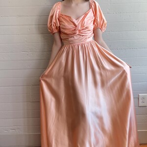 1970s 70s 80s Peachy Prom Ball Gown - Small - Etsy