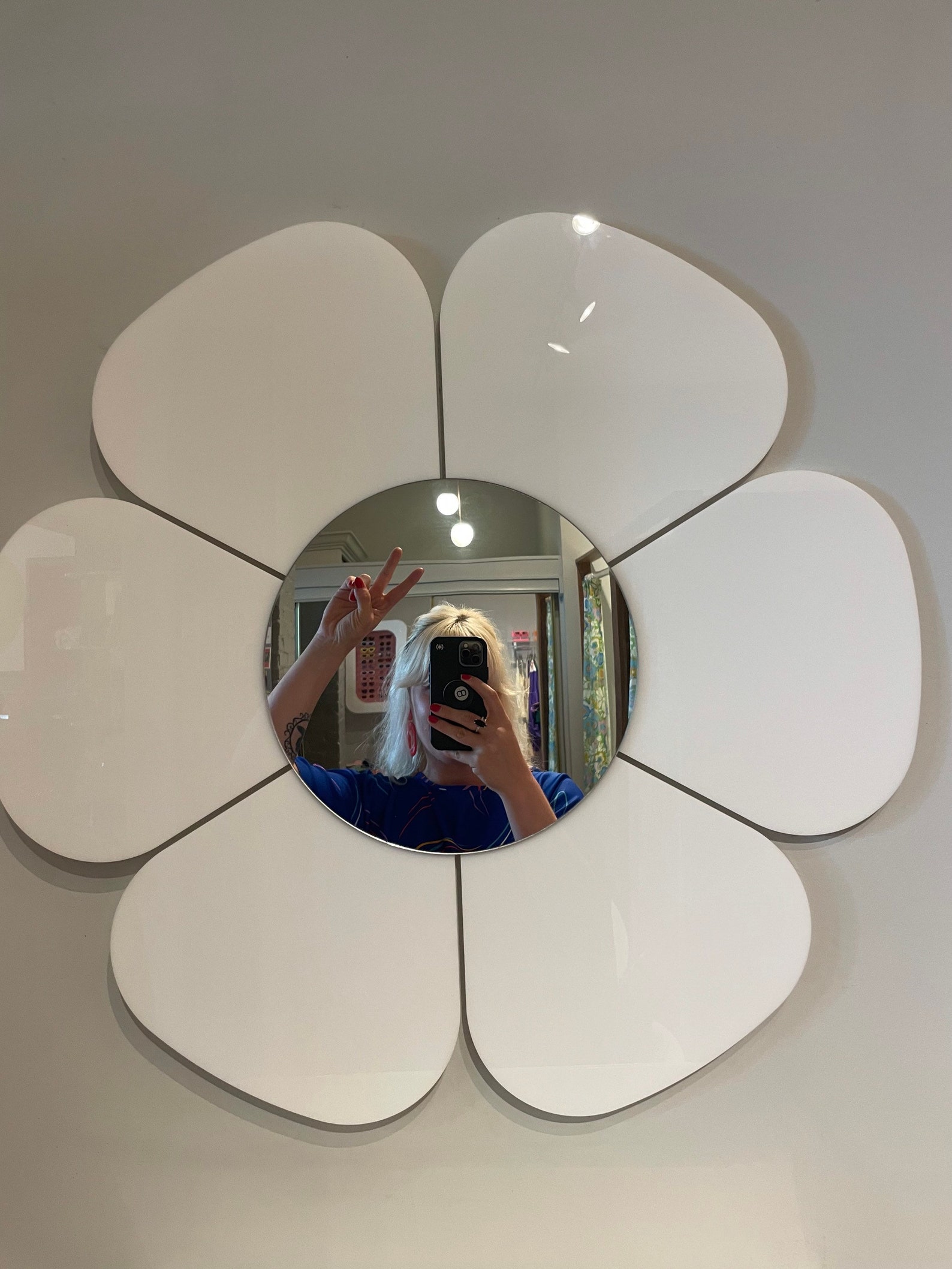 Retro Flower Power Daisy Mirror - Etsy
