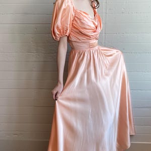 1970s 70s 80s Peachy Prom Ball Gown - Small - Etsy