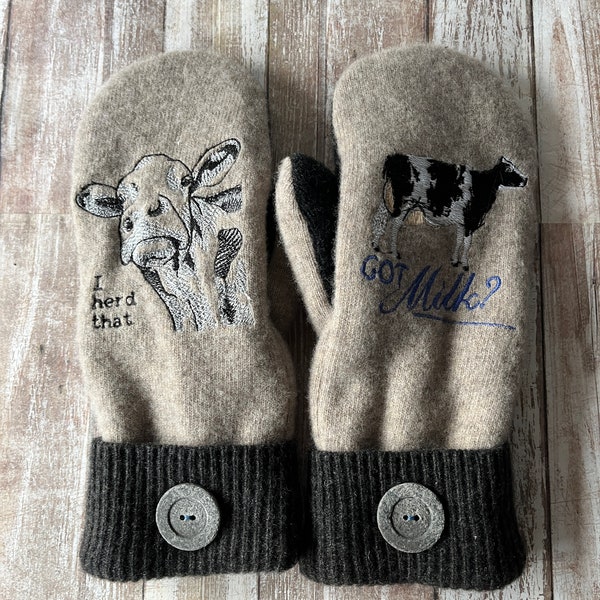 Embroidered Mittens - Etsy