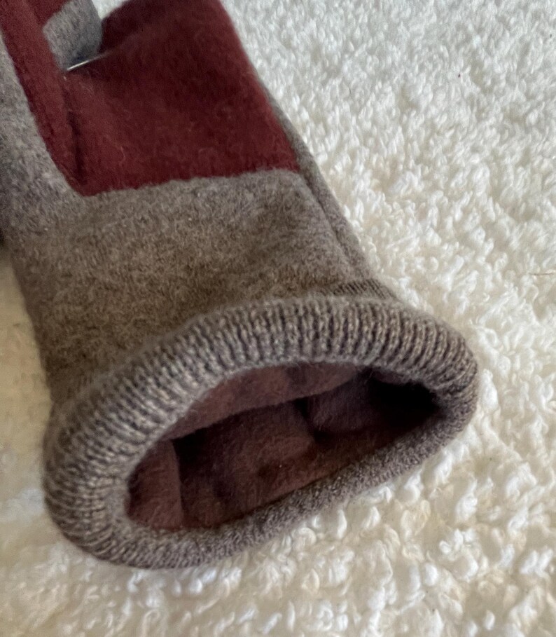 Red Bird Felted Wool Sweater Mittens - Etsy