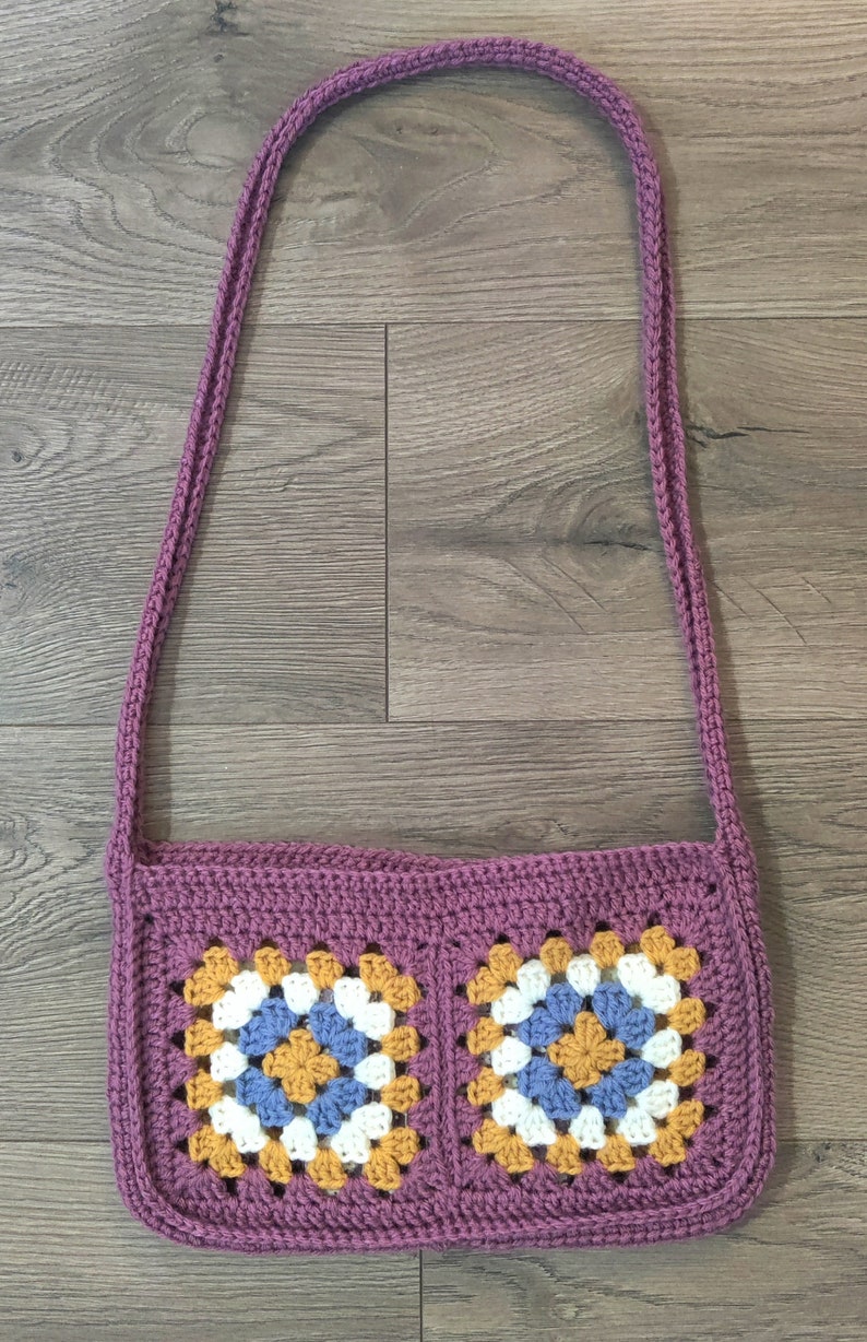 Granny Square Rectangle Bag Crochet Pattern - Etsy