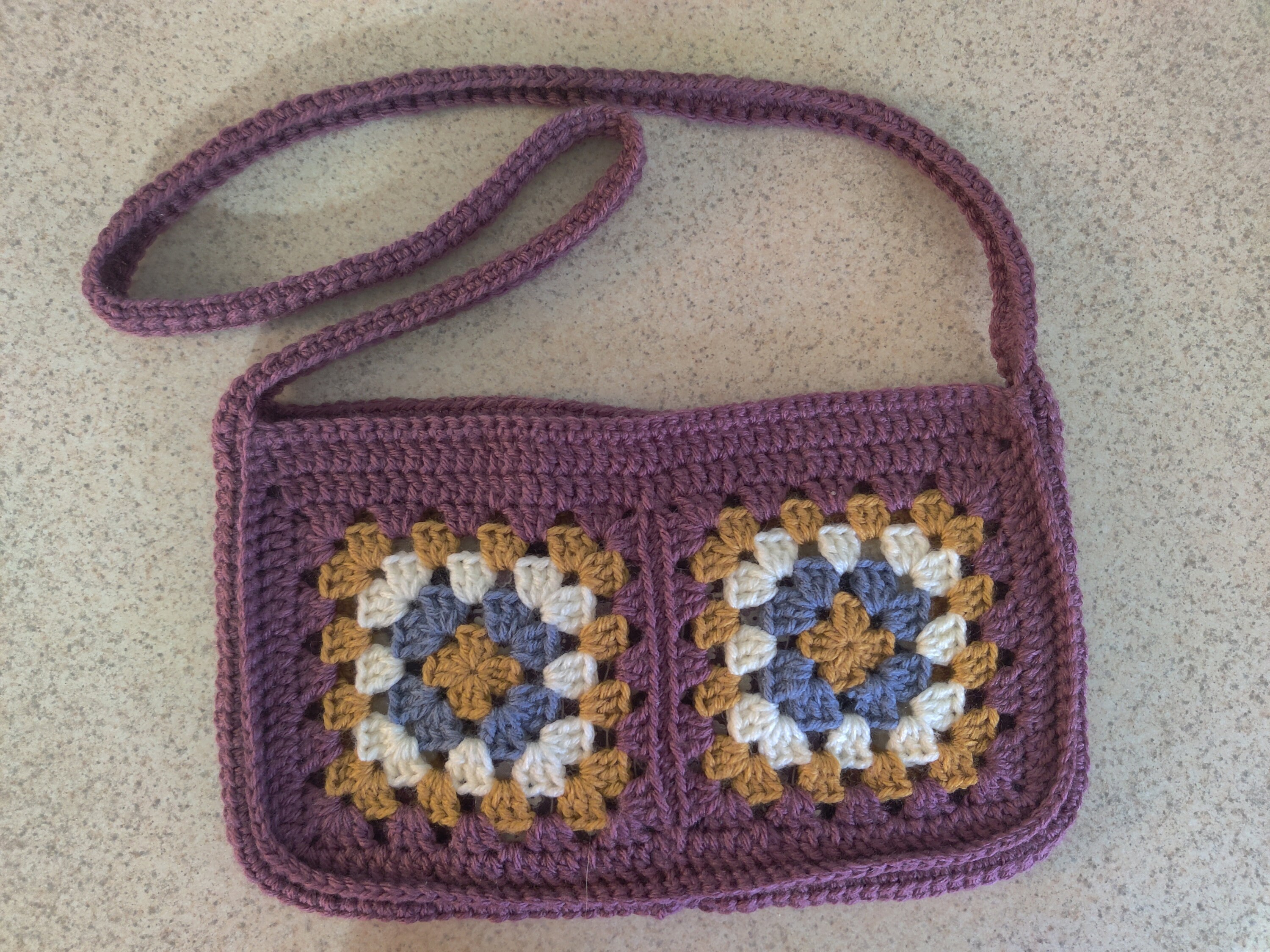 Granny Square Rectangle Bag Crochet Pattern - Etsy