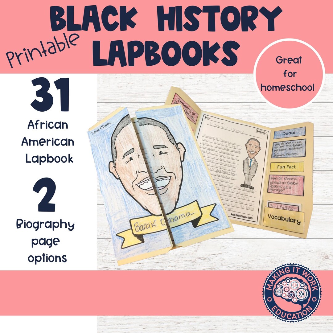 Black History Month Lapbook | Biography Research Project | Famous ...