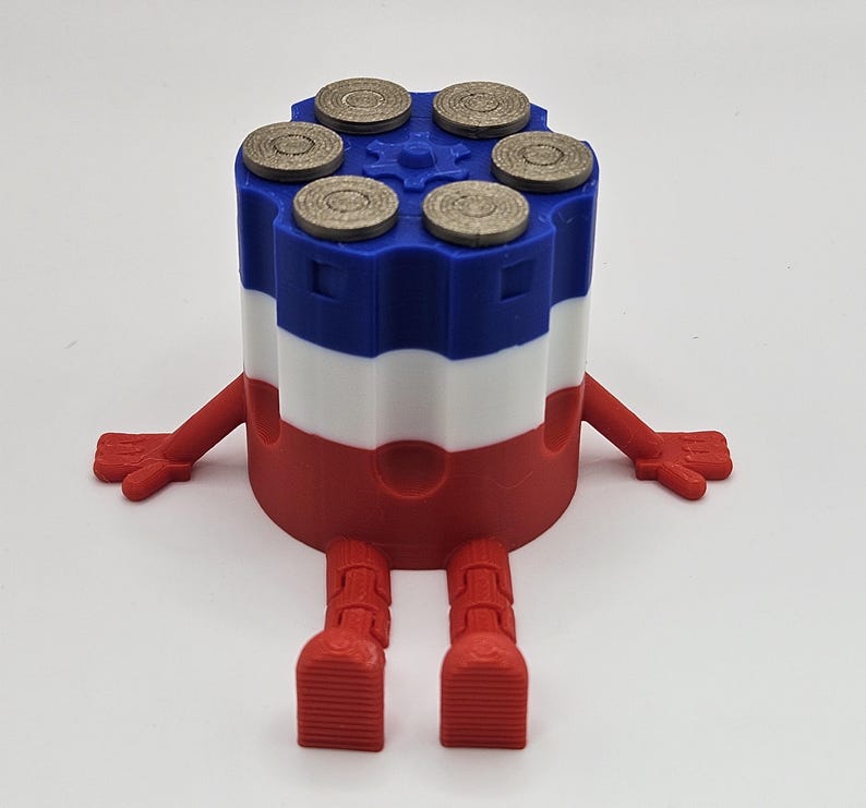 3D Printed Revolver Buddy "jr.": .357 Magnum Cylinder Desk Toy - Etsy