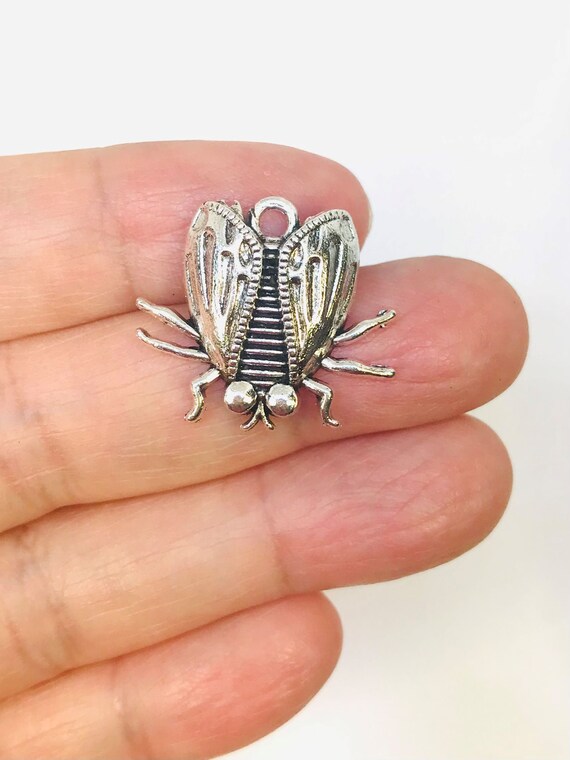 Insect Charm 5 Beetle Charm Nature Gift Charms Craft Supplies & Tools ...