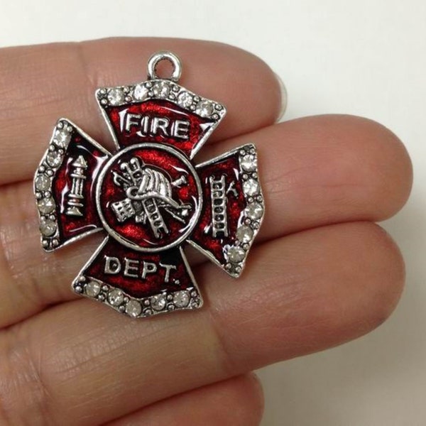 Firefighter Charm - Etsy