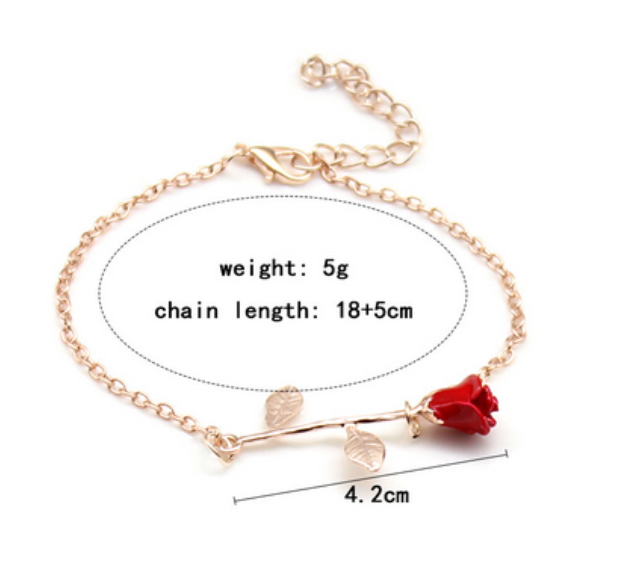 Rose Bracelet Rosebud Charm Bracelet Miniature Earrings | Etsy