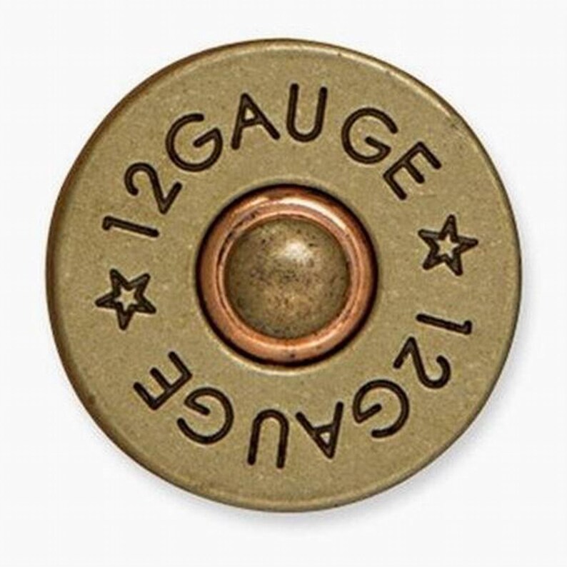12 Guage Shotgun Concho With Snap in Rivet Shotgun Shell - Etsy