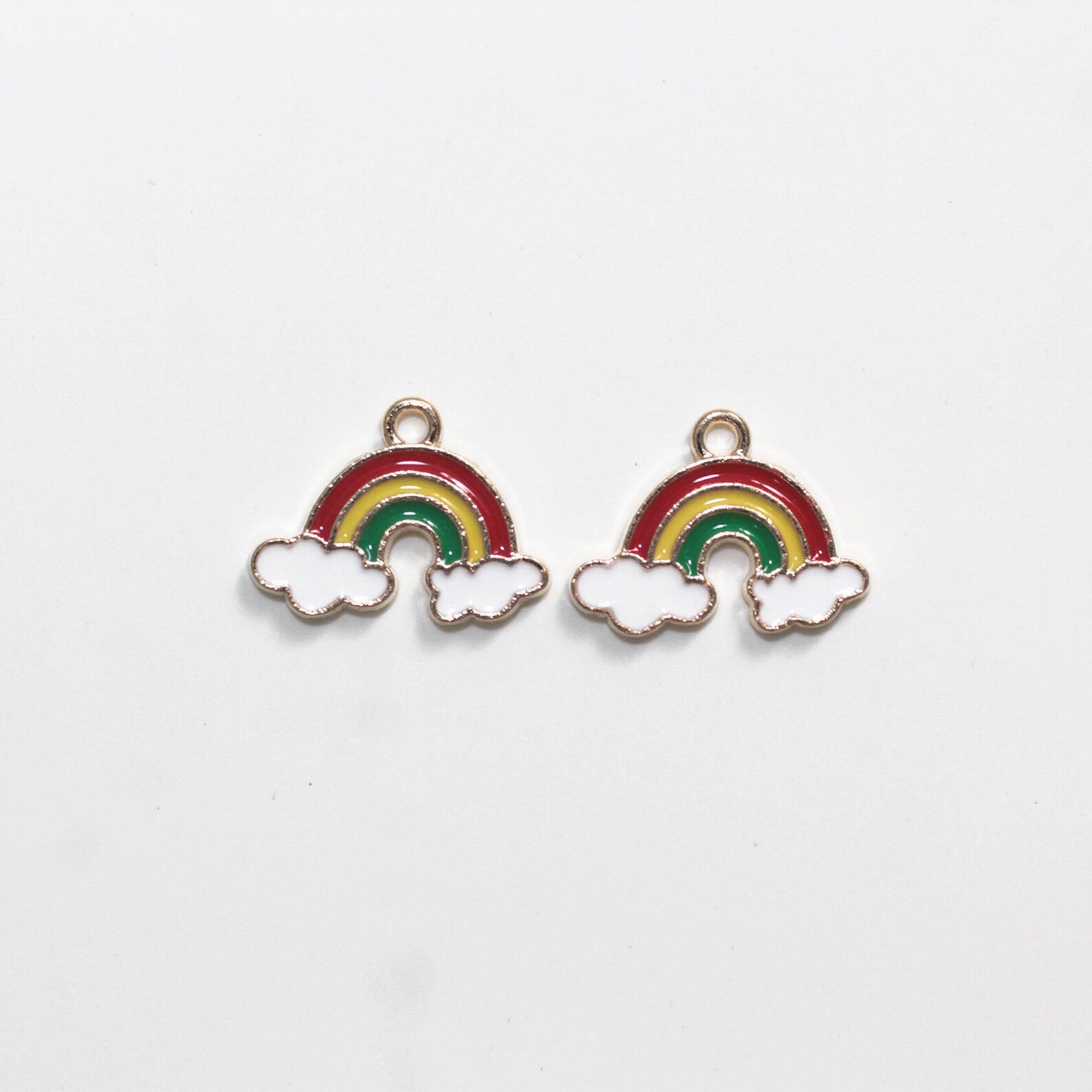 Enamel Rainbow Charm Clouds Charm Rainbow Bridge Charm - Etsy