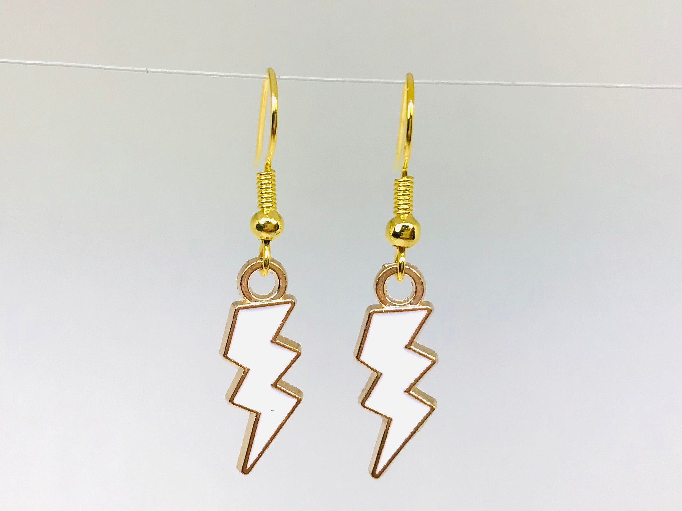 Thunderbolt Earrings Thunder Earring Lightning Earrings | Etsy