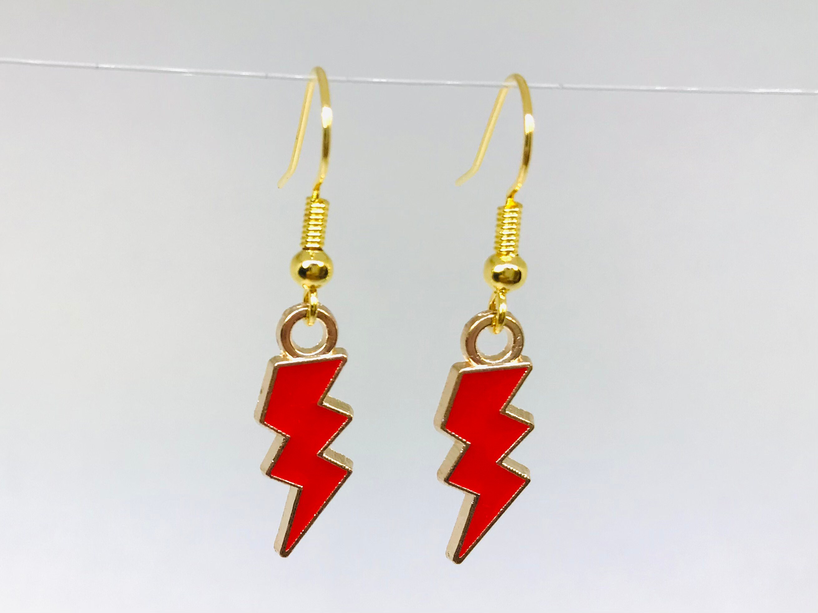 Thunderbolt Earrings Thunder Earring Lightning Earrings | Etsy