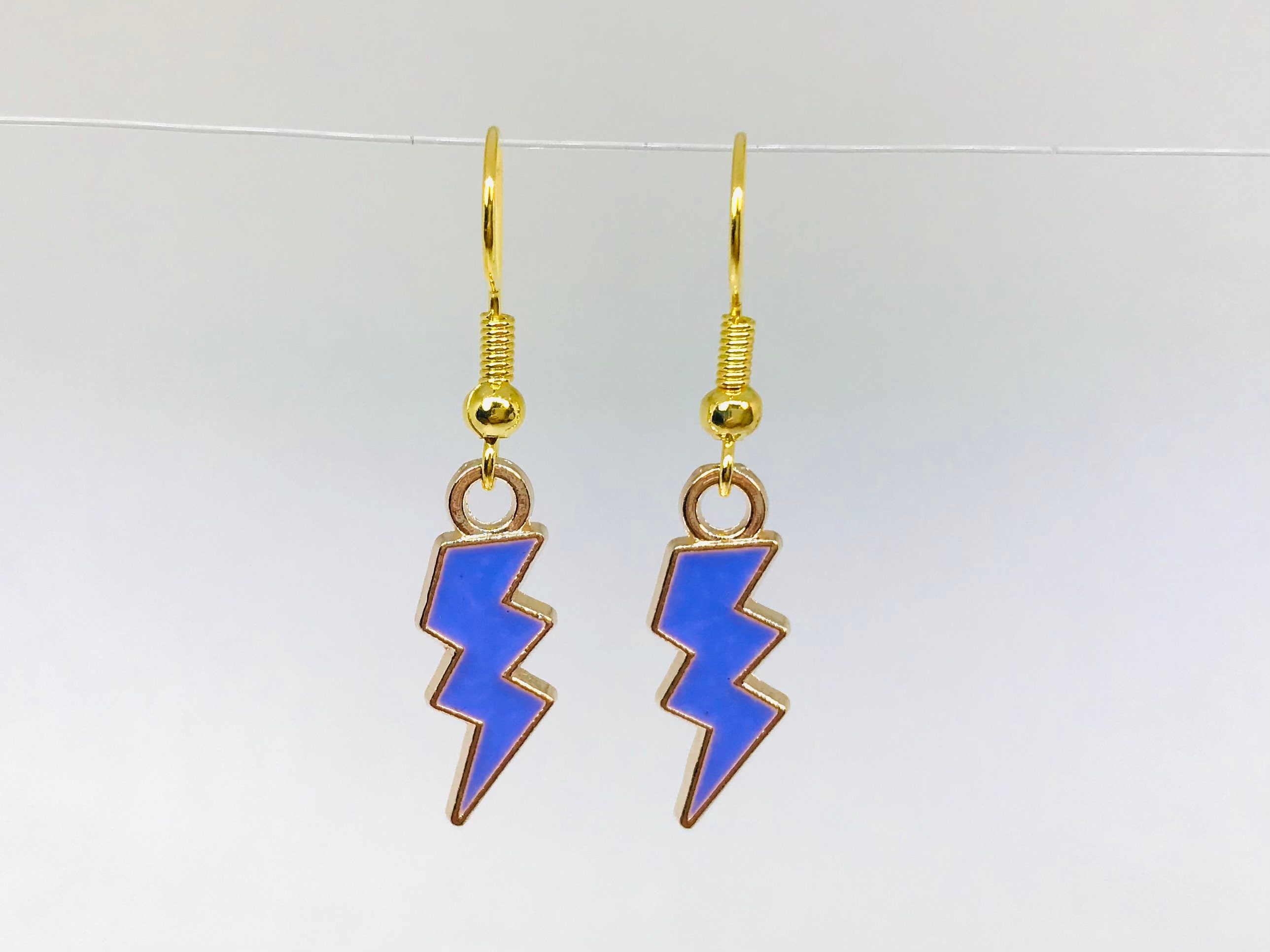 Thunderbolt Earrings Thunder Earring Lightning Earrings | Etsy