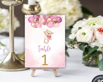 Teddy Bear Table Number - Etsy