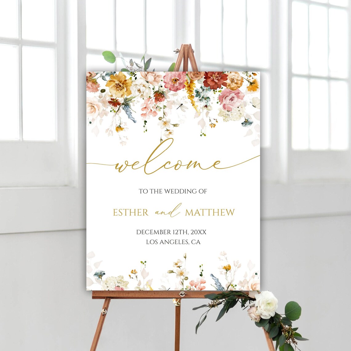 Wedding Welcome Sign Boho Wedding Welcome Sign Template - Etsy