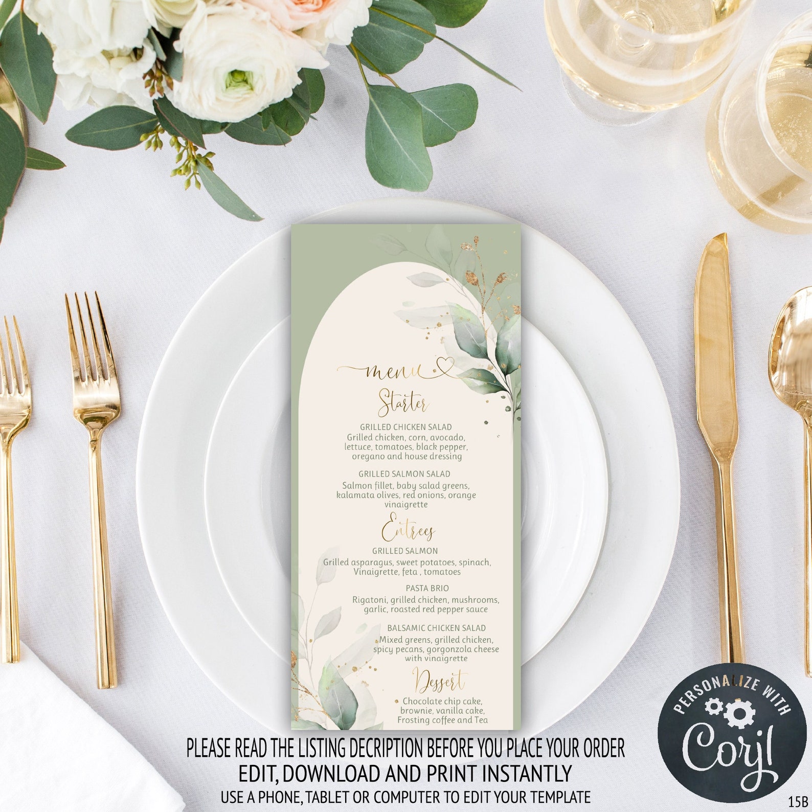 Sage Green Menu Template Baby Shower Menu Card Baby Shower - Etsy