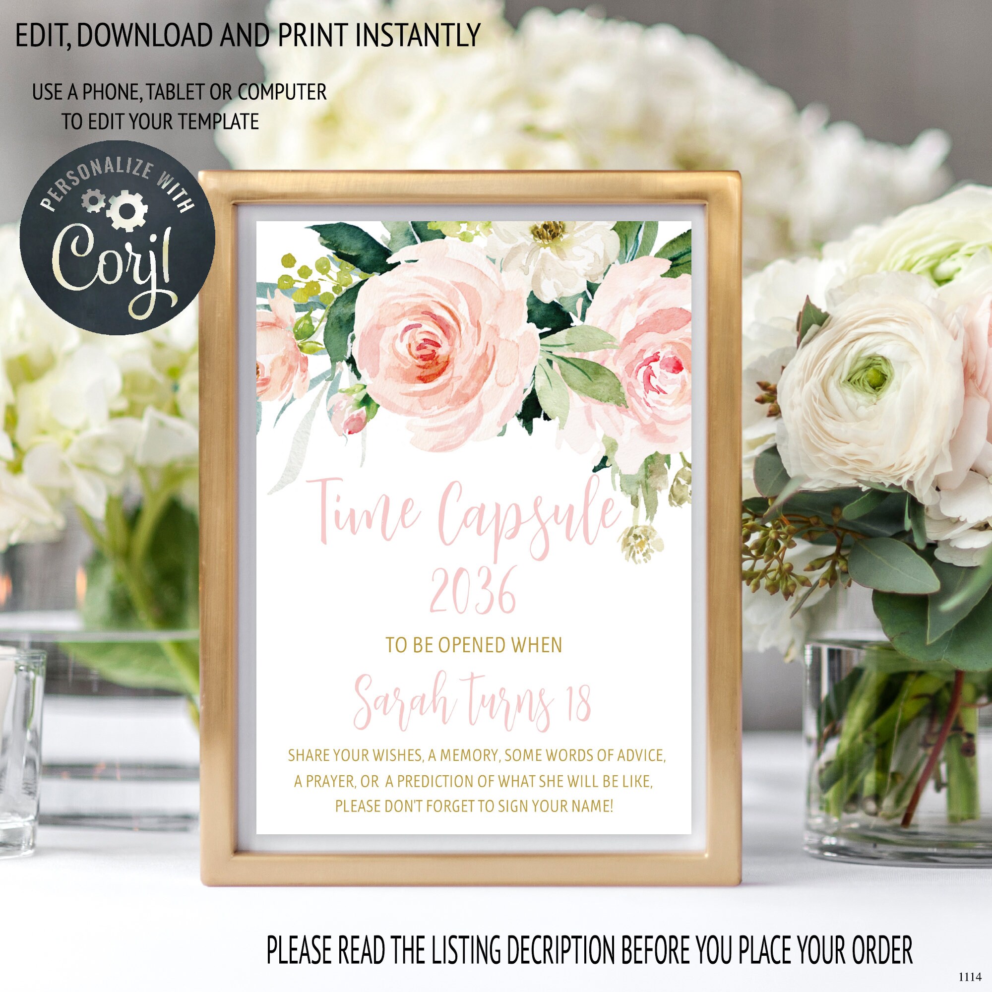 Time Capsule First Birthday Girl Time Capsule First Birthday | Etsy