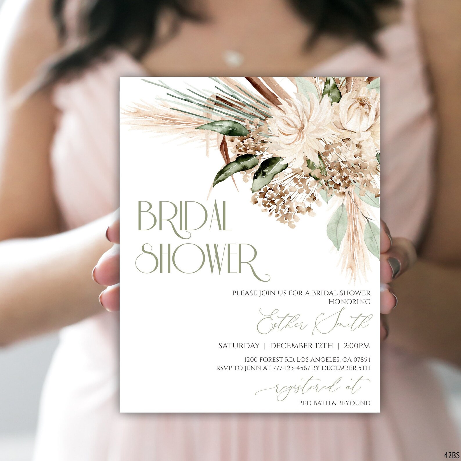 Boho Bridal Shower Invitation Bohemian Bridal Shower Invite - Etsy