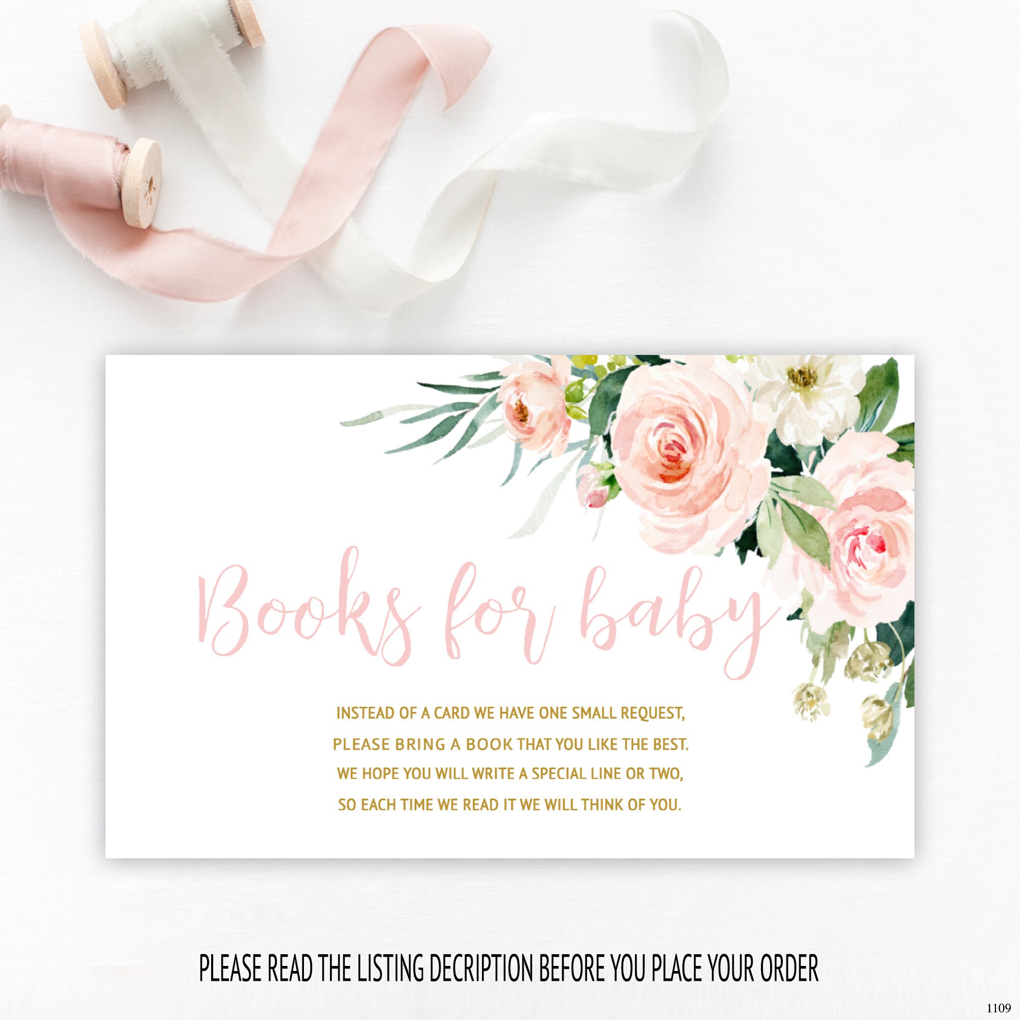 Books for baby sign baby's library sign baby shower book | Etsy